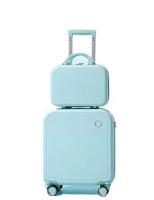 China OEM Childrens Rolling Suitcase With 1 Beauty Case Macaron Color  Youth Rolling Luggage for sale