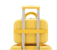 China OEM Childrens Rolling Suitcase With 1 Beauty Case Macaron Color  Youth Rolling Luggage for sale