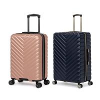 China Exquisite 3 Piece Hardside Luggage Set With Bottom Hidden Handle for sale