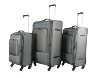 China 50-110Litres Soft Travel Luggage 3 Pieces With Aluminum Trolley System for sale