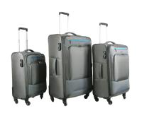 China 50-110Litres Soft Travel Luggage 3 Pieces With Aluminum Trolley System for sale