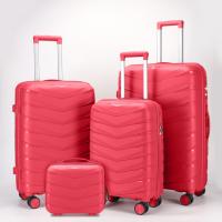 China Scratch Resistant  Polypropylene Luggage Bags 4Pcs Set Mutiple Color for sale
