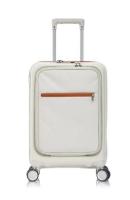 China Customized Carry On Cabin PP Hard Travel Luggage With Soft Front Open Easily Accessible Zipper Pocket Compartment for sale