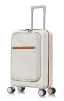 China Customized Carry On Cabin PP Hard Travel Luggage With Soft Front Open Easily Accessible Zipper Pocket Compartment for sale