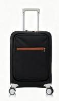 China Customized Carry On Cabin PP Hard Travel Luggage With Soft Front Open Easily Accessible Zipper Pocket Compartment for sale
