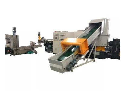 China HDPE LDPE Two Stage Extruder , Single Screw Pvc Film Extruder Machine for sale