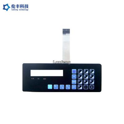 China Custom Polyester Membrane Switch with 2.54mm Connector for Industrial Control for sale