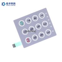 China Flat Buttons PET Membrane Switch with 3M9080 Adhesive and LED/EL Technology for sale