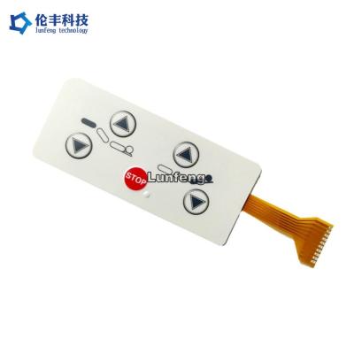China Flexible PCB LED Light FPC Membrane Switch with 0.3mm Trace Width and 5 Million Cycle Life for sale