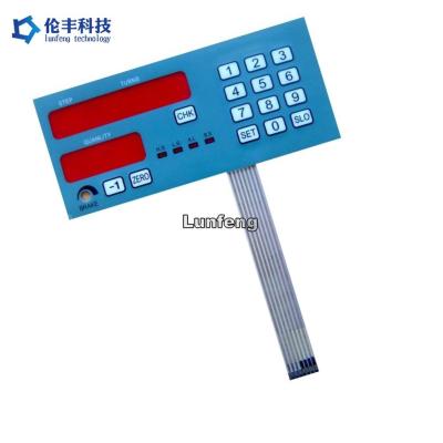 China Custom LCD Window Flat PET Membrane Switch with LED Backlight - 5 Million Cycle Life, -40°C to +80°C Operating Range for sale