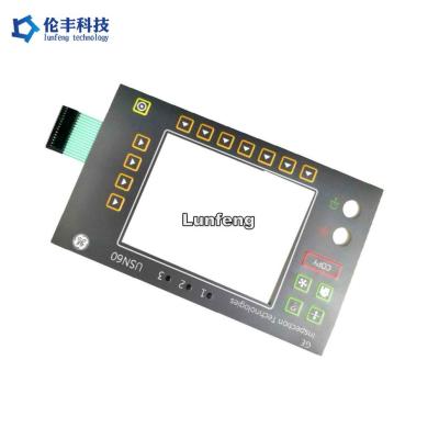 China LED Backlight Membrane Switch with Metal Dome and Mounting Holes - 35V DC, 5 Million Cycle Life, -40°C to +80°C Operating Range for sale