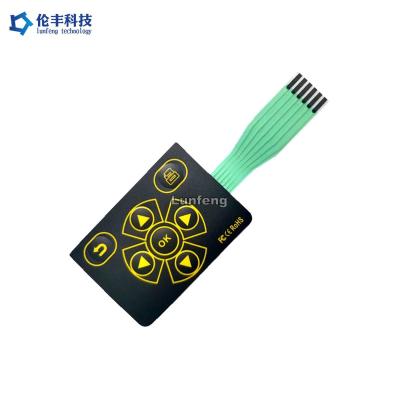 China Polyester Waterproof Membrane Switch with 3M9448 Embossing - 5 Million Cycle Life, -40°C to +80°C Temperature Range for sale