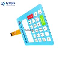 China Tactile Two Tails Waterproof Membrane Switch with LCD Window 1.0mm Pitch 170g Operating Force for sale