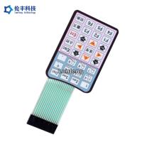 China Matte Surface Waterproof Flat Membrane Switch Panel 1.0mm Pitch Silkscreen Printing for sale