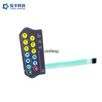 China Custom LED Membrane Switch with Embossed Keys and Tactile Keypad - 35V DC, 1M+ Cycle Life, 2.54mm Pitch for sale