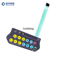 China Custom LED Membrane Switch with Embossed Keys and Tactile Keypad - 35V DC, 1M+ Cycle Life, 2.54mm Pitch for sale
