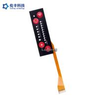 China 3M468 Rear Adhesive LED Membrane Switch Tactile Keypad with FPC Cable - 1M Cycle Life, -40°C to +80°C Operating Range for sale