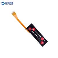 China 3M468 Rear Adhesive LED Membrane Switch Tactile Keypad with FPC Cable - 1M Cycle Life, -40°C to +80°C Operating Range for sale