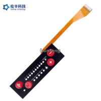 China 3M468 Rear Adhesive LED Membrane Switch Tactile Keypad with FPC Cable - 1M Cycle Life, -40°C to +80°C Operating Range for sale