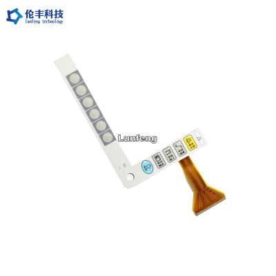China FPC Circuit LED Membrane Switch Matte Surface Waterproof RAL Color for sale