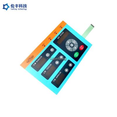 China 2.54mm Pitch LEDs Membrane Switch Keypad with Transparent Black Window - 5 Million Cycle Life, -40°C to +80°C Operating Range for sale