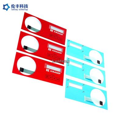 China Custom Push Button Membrane Switch Keypad with RAL Color Overlay - 1,000,000 Cycle Life & -40°C to +80°C Range for sale