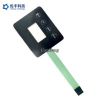 China Glossy Surface Tactile Membrane Switch Overlay with Transparent LCD Window - 35V DC, 1M+ Life Cycles, Custom Sizes for sale