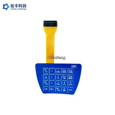 China OEM Metal Dome Membrane Switch 1.0mm Pitch Tactile Switch for Industrial Keypad for sale
