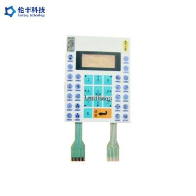 China Polyester Membrane Switch Keypad Two Circuits ZIF Connector 1.0mm Pitch for sale