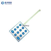 China Autotype F150 PET Rapid Prototype Membrane Switch with Embossed Keys 1.0mm Pitch for sale