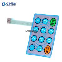 China Customized Flat Membrane Switch with Printing Rubber Keypad Control Panel Overlay 35V for sale