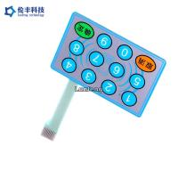 China Customized Flat Membrane Switch with Printing Rubber Keypad Control Panel Overlay 35V for sale