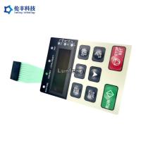 China Black LCD Window Tactile LED Membrane Switch Matte Look 1M Cycles for sale