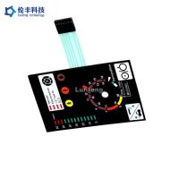 China LCD Window LED Membrane Keypad Silver Circuit Membrane Switch Custom Sizes 1.0mm Pitch for sale