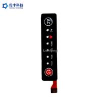 China Custom Polyester LED Membrane Switch with 5 Million Cycle Life, 35V DC Rating for Industrial Control Panels for sale