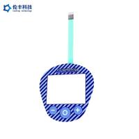 China 2.54mm Pitch Flat Membrane Switch Keypad Tactile Metal Dome LCD Window for sale