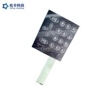 China Self Adhesive Polyester PET Flat Membrane Keyboard with Metal Domes 35V 100mA for sale