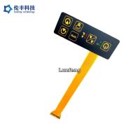 China 0.188mm PET 1.0mm Pitch Custom Membrane Keypad with Metal Domes for sale