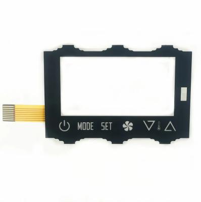China Custom PET Membrane Switch with LED EL Backlight Silk Screen Printing Flexible Keypad for sale