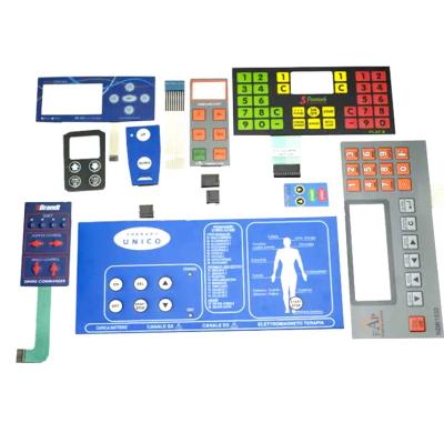China Custom PET Membrane Switch with LED Options - White/Red/Green/Blue Colors for Industrial Medical Applications for sale