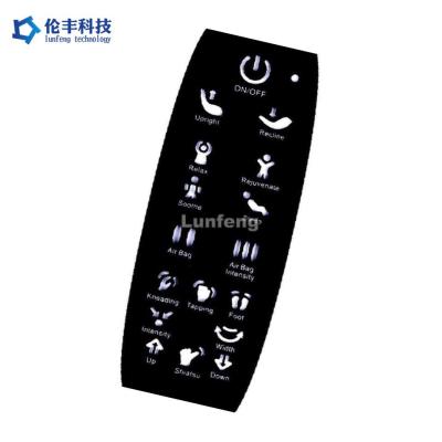 China Custom Graphic Panel Overlay with PC Keypad Button Material Custom Shapes Sizes for sale