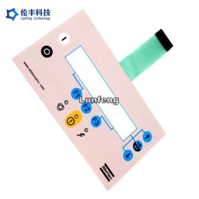 China Custom PVC Membrane Keypad with LED Backlight 1mm 2.54mm Pitch IP65 for sale
