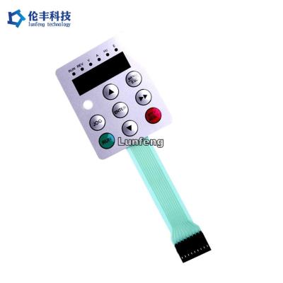 China Matte Surface Custom Metal Dome Membrane Switch with 1.0mm Pitch Connector -20°C to +70°C for sale