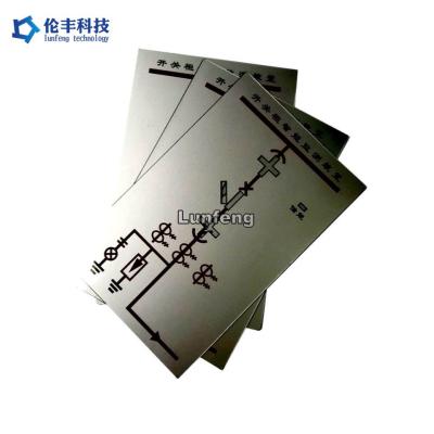 China Custom Embossed Key Industrial LCD Display Panel Overlay 0.005-0.030 Inch Thickness for sale