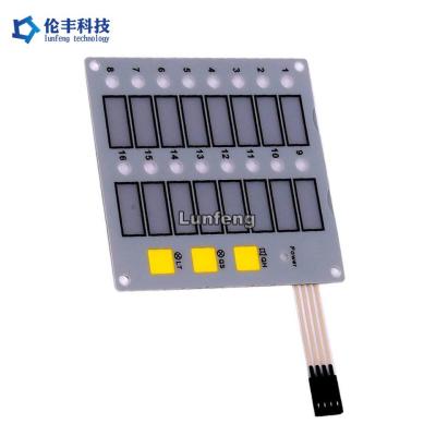 China Customized White LED Membrane Keypad IP65 1 Million Cycles for sale