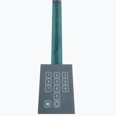 China Custom Flat Membrane Switch Keypad DC 12V 1 Million Cycles for Industrial Medical Use for sale