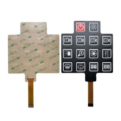 China Flat Membrane Keypad 3V 3.3V Driver Voltage Durable Tactile Switch Custom Size for sale