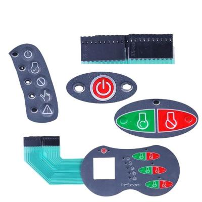 China Flat Membrane Switch 100MΩ Insulation Resistance DC 12V for Industrial Medical Electronics for sale