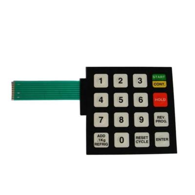 China IP65 LED Membrane Keypad 2.54mm Pitch Custom Size White LED Lighted for sale