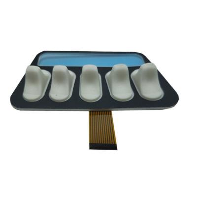 China PET Membrane Switch Touch Button 50-500g Actuation Force Gold Plated Stainless Steel Dome LED 20mA for sale